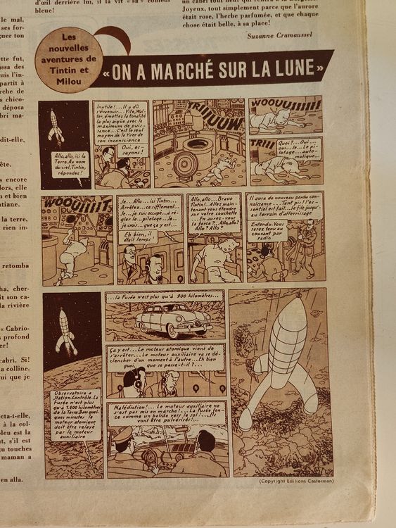 5 planches imprimer Hergé on marche sur la lune 1954 (Gebraucht) in ...