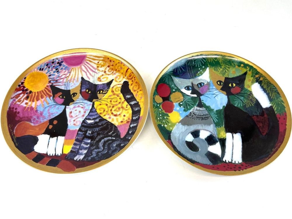 2 Rosina Wachtmeister / HUTSCHENREUTHER Sammelteller Katzen (Gebraucht) in Zürich für CHF 28 ...