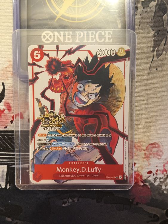 🔥 ONE PIECE TCG – Monkey D. Luffy ST01-012 SR P (EN) 🔥 (Neu (gemäss ...