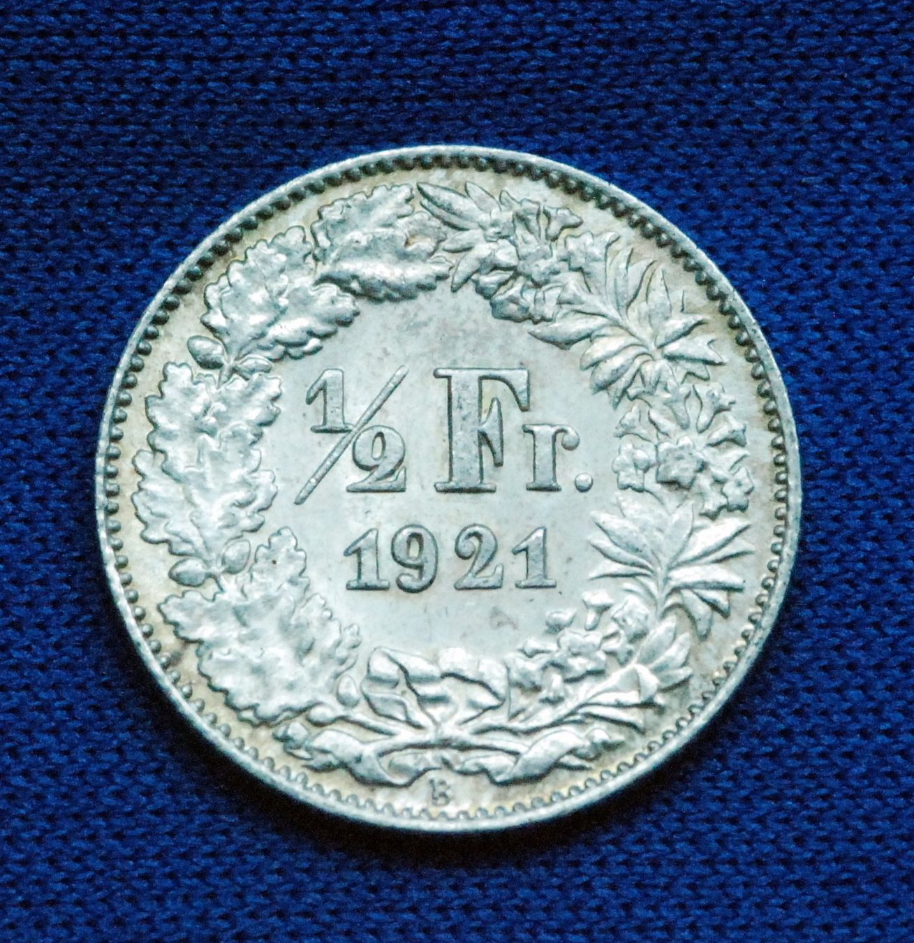 1/2 Franken Jg.1921. 104-jährige Münze in tollem Zustand. (Gebraucht) in Mühlethal für CHF 7.5 ...