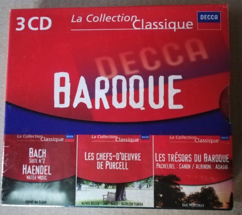 Decca coffret 3 CD - Baroque - Bach, Händel, Pachelbel, etc. (Neu und originalverpackt) in ...