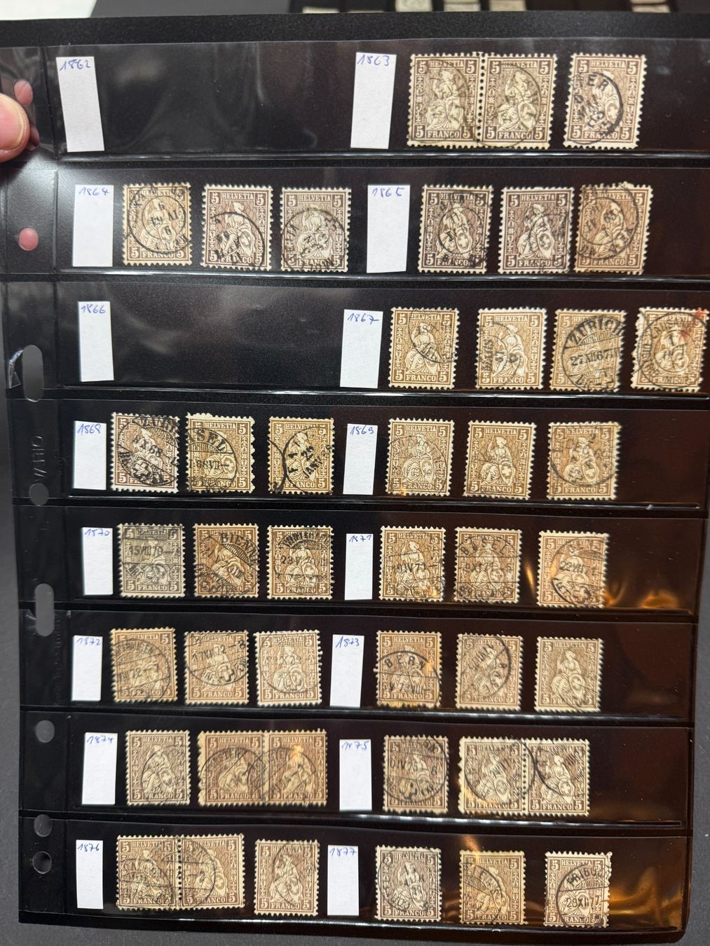 Aussergewöhnliches Lot Sitzende Helvetia 5 Rp. Zu. Nr. 30 (Gebraucht ...