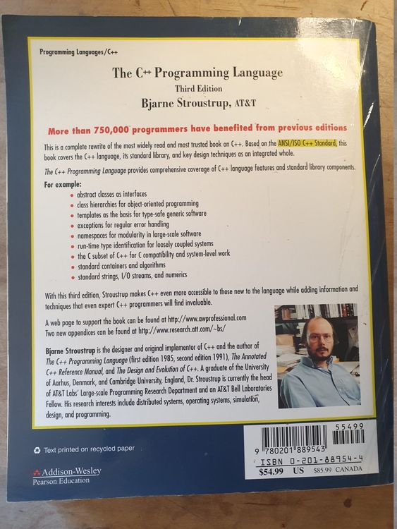 The C++ Programming Language Bjarne Stroustrup Addison Wesle (Gebraucht) in Zürich für CHF 5 ...
