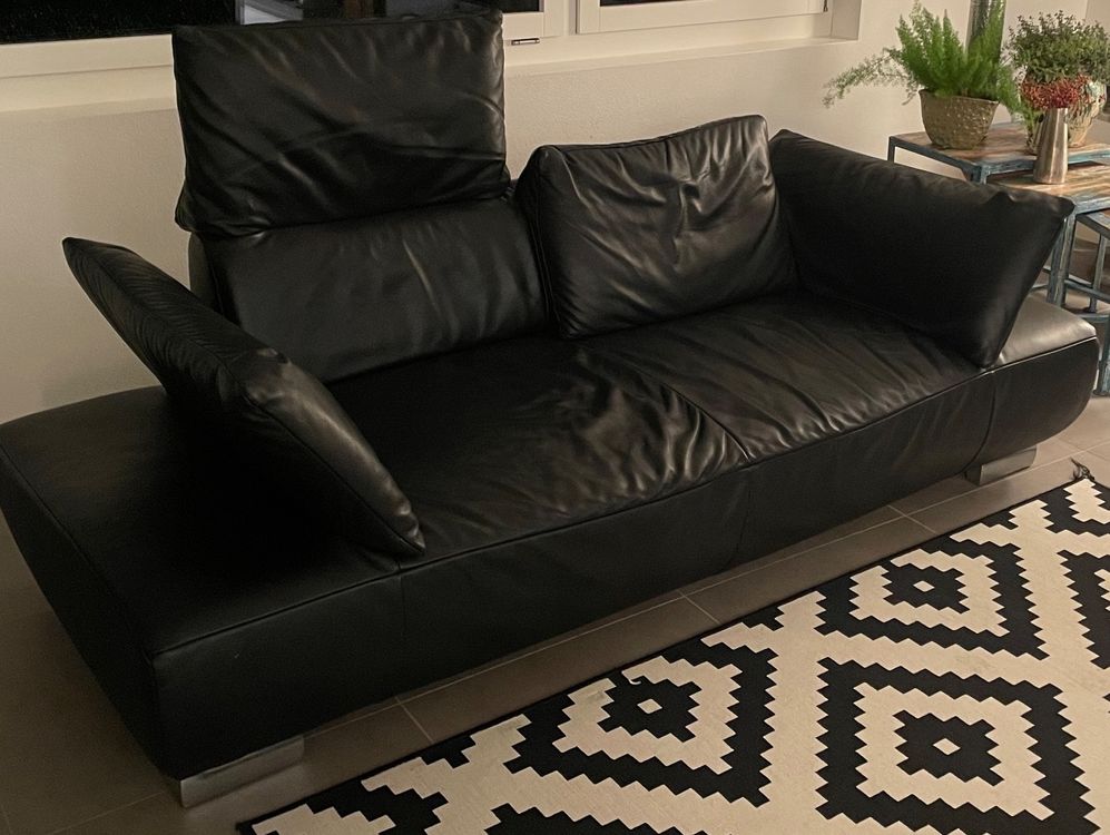 Sofa Leder Schwarz | Kaufen auf Ricardo