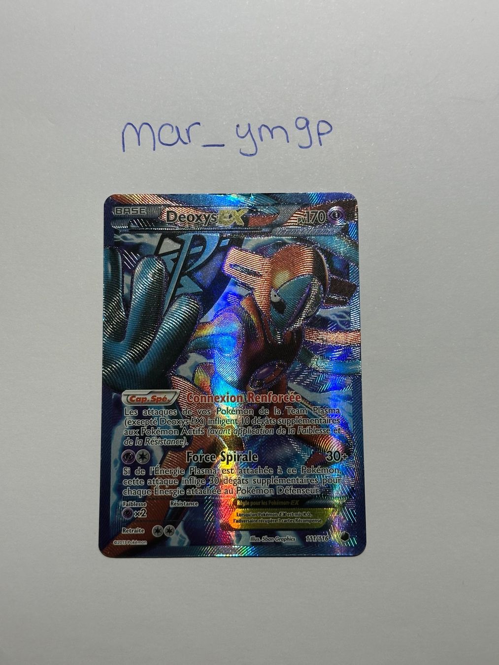 Carte Pokémon Deoxys EX 111/116 Plasma rare - État good/lp (D'occasion ...