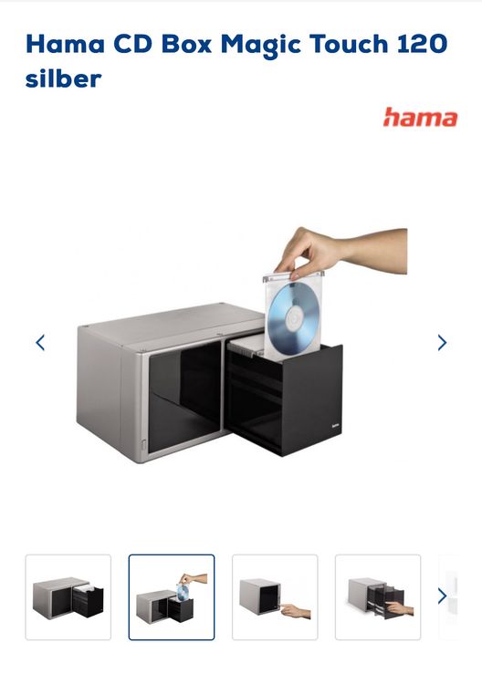 Hama CD Box Magic Touch 120 silber | Kaufen auf Ricardo
