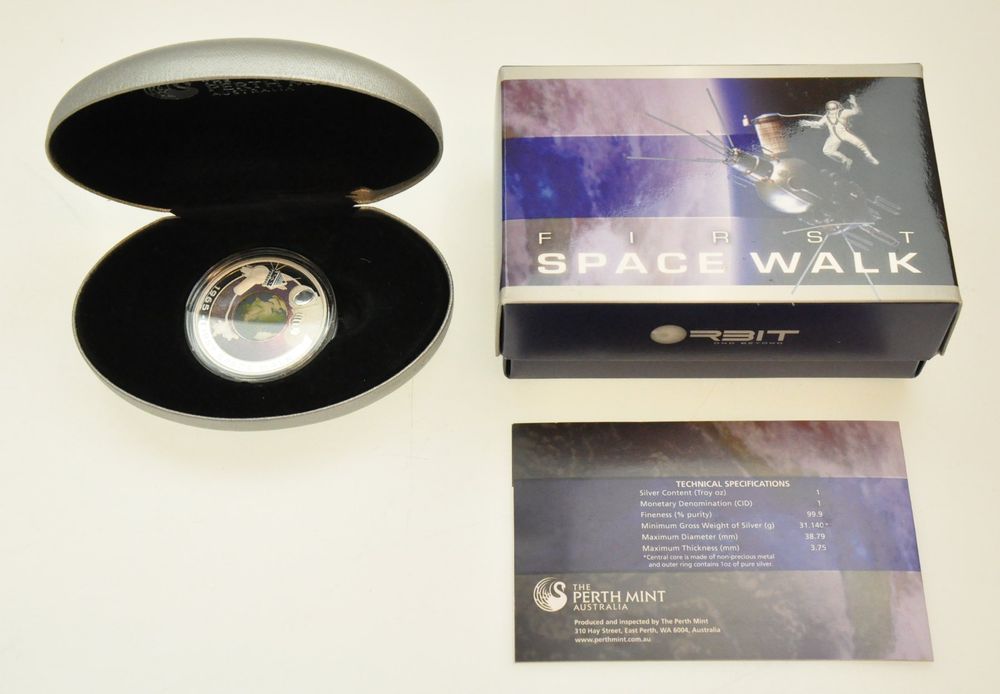 1 Unze Silber Farbmünze Cook Islands First Space Walk 1965 | Kaufen auf ...