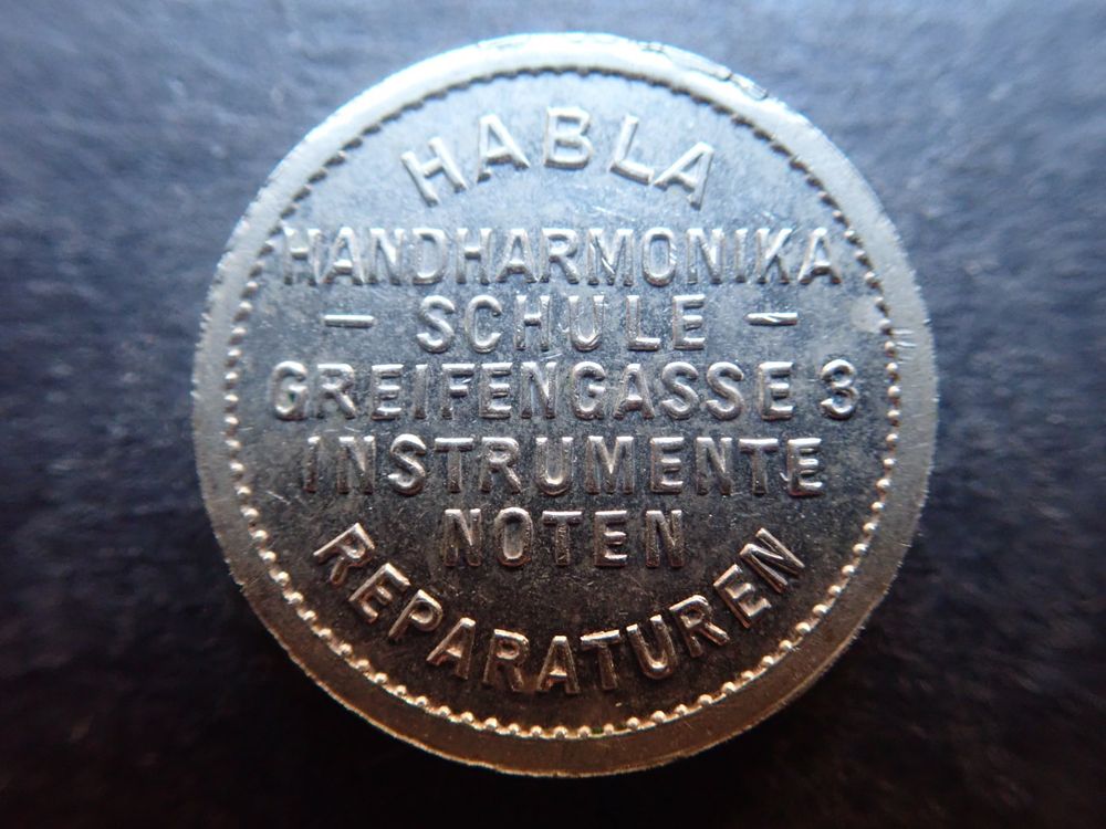Antiker Jeton Basel 1910 Hans Blattner Handharmonika ab 1.- (Gebraucht ...