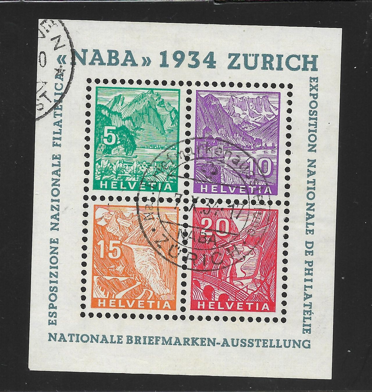NABA BLOCK 1934 GESTEMPELT (Gebraucht) in Buttikon SZ für CHF 72 – mit ...