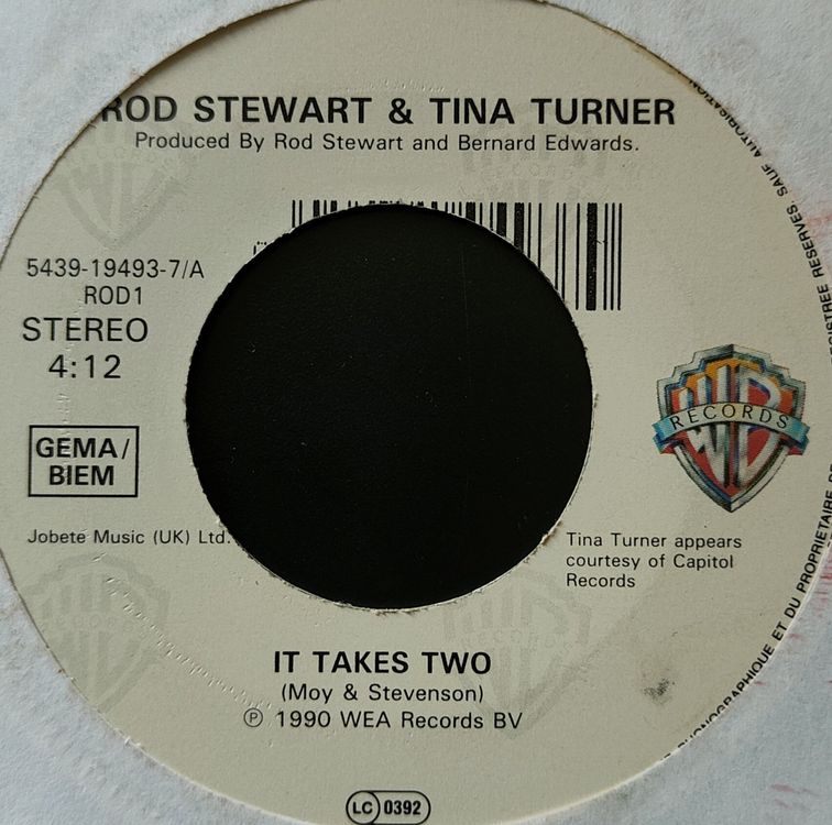 Vinyl-Single Rod Stewart/Tina Turner - It Takes Two (Gebraucht) in ...