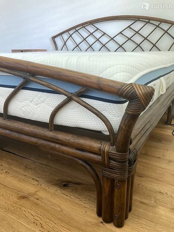 Rattan Bett Vintage