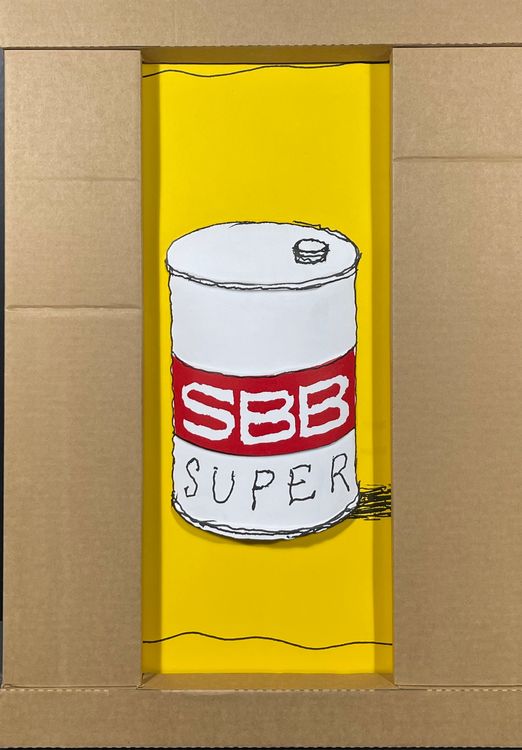 70er Jahre Super SBB Colage Plaktet (Gebraucht) in Root für CHF 20 ...