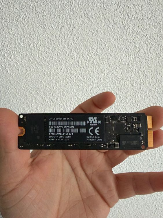 Original Apple SSD 256GB für MacBook Air & Pro 2013-2017 (Defekt) in ...