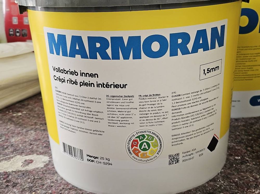 Marmoran Vollabrieb innen 1.5mm 25kg (Gebraucht) in Utzenstorf für CHF ...