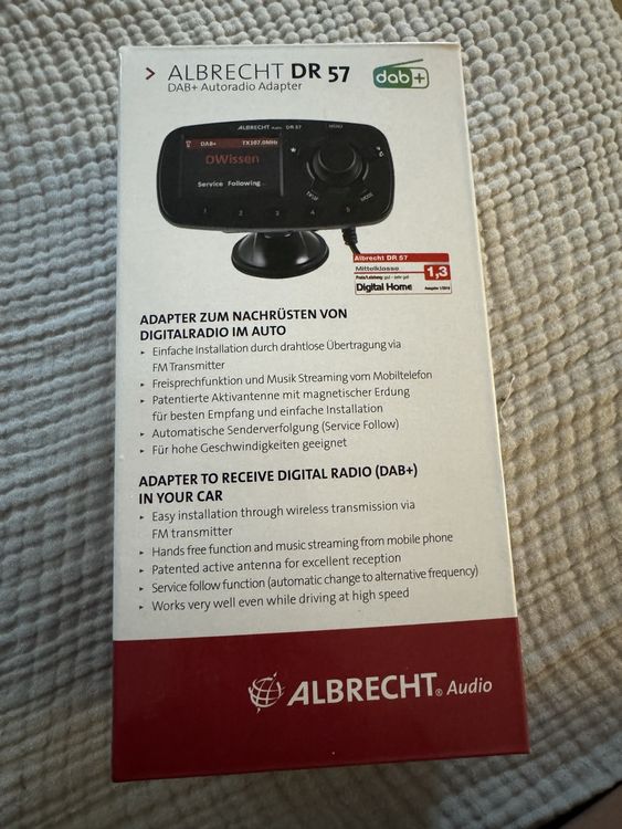 Albrecht DR 57 DAB+ Autoradio Adapter Neu/OVP (Neu und originalverpackt ...
