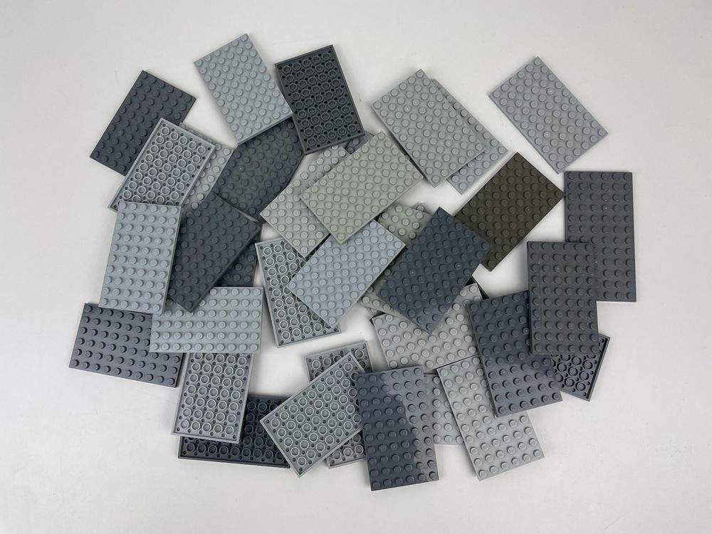 Lego Basic Platte 6x10 hellgrau, dunkelgrau 35 Stück (Gebraucht) in ...