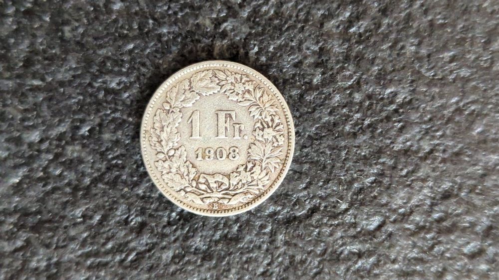 Münze 1Fr. 1908 (Gebraucht) in Seon für CHF 3 – mit Lieferung auf Ricardo kaufen