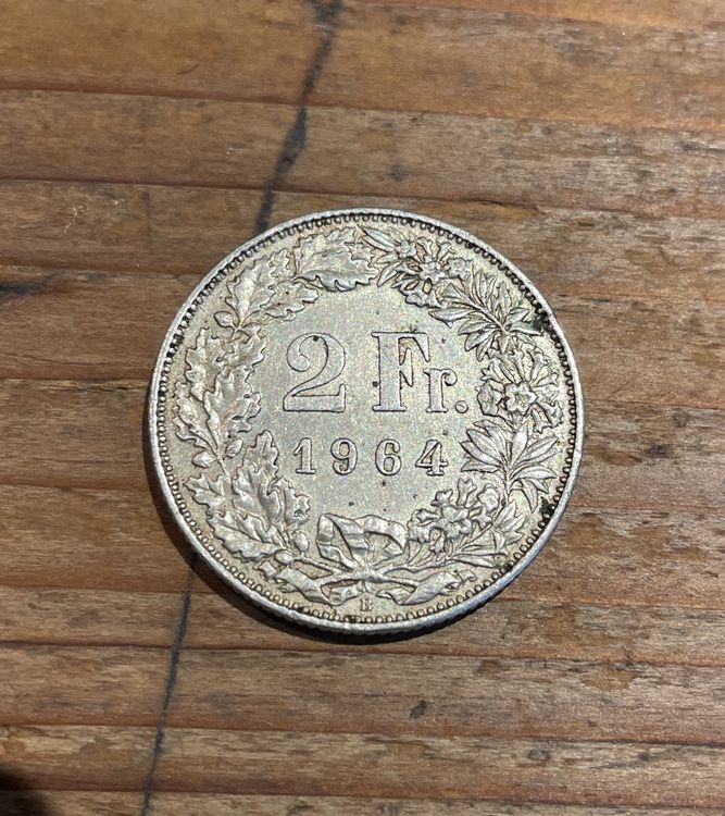 2 Franken 1964 Silber (Gebraucht) in Maienfeld für CHF 5 – mit Lieferung auf Ricardo kaufen