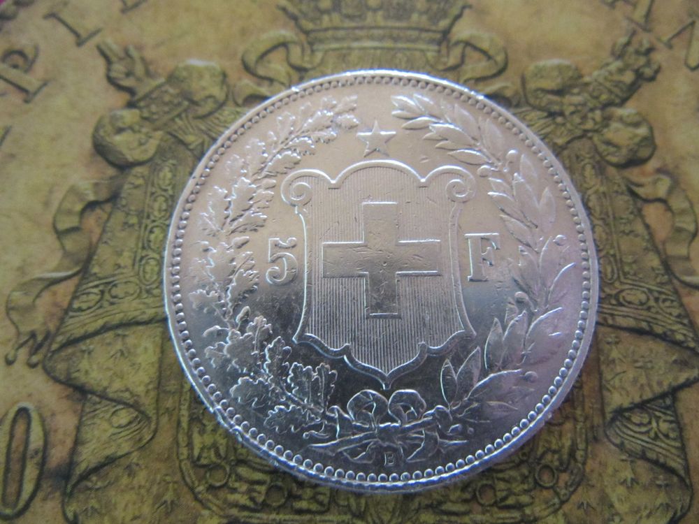 5 FRANKEN 1900 SCHWEIZ 30.000 STK AG 900 SILVER (Gebraucht) in châtelaine für CHF 870 – mit ...