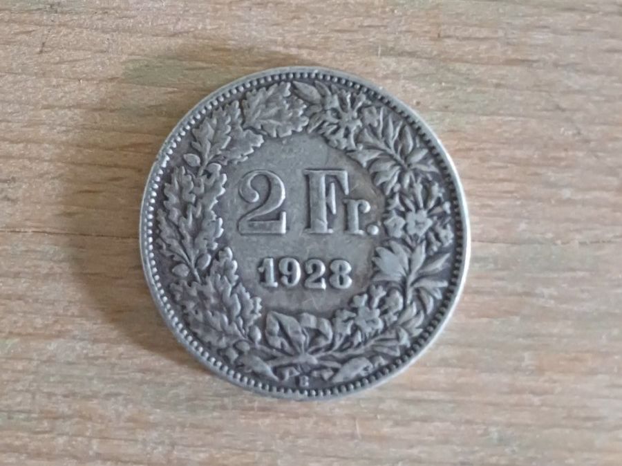 Silbermünze 2 Fr. 1928, Schweiz, guter Zustand. (Gebraucht) in Glarus für CHF 6 – mit Lieferung ...