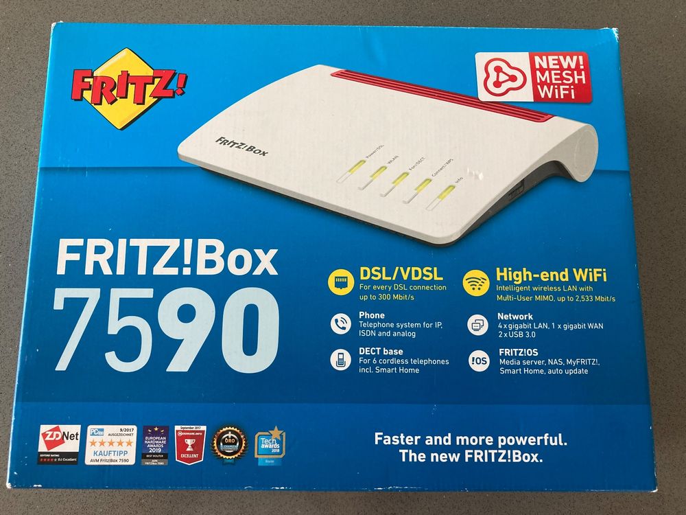 FRITZ!Box 7590 WLAN Router mit Modem für alle DSL-Anschlüsse (Neu ...