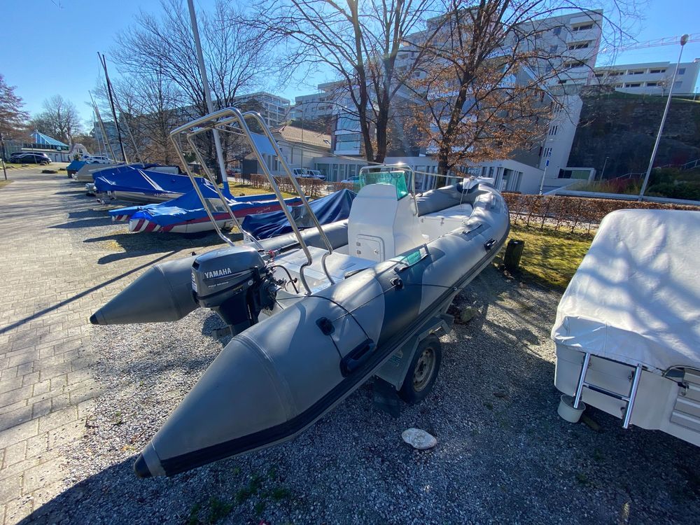 Festrumpfschlauchboot RIB 470 mit Yamaha 8ps und Anhänger | Kaufen auf ...
