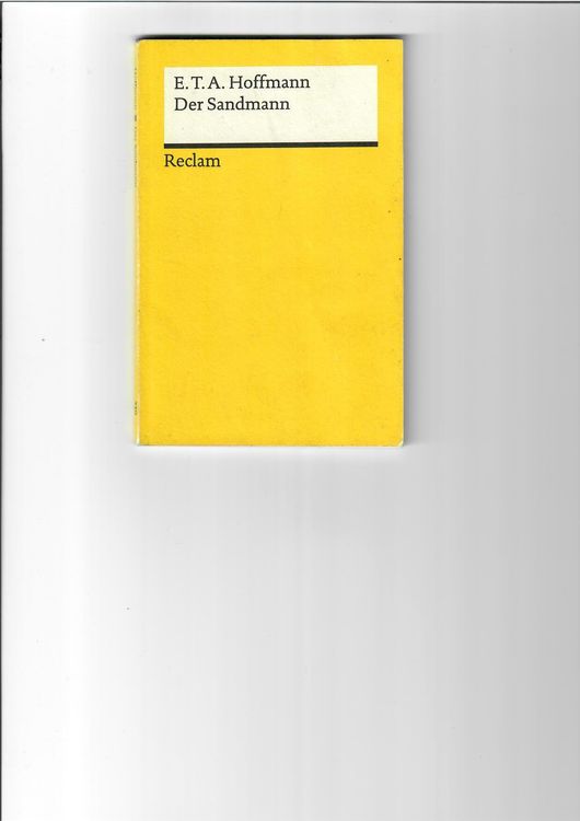 Der Sandmann von E. T. A. Hoffmann - Reclam (Gebraucht) in Staufen für ...