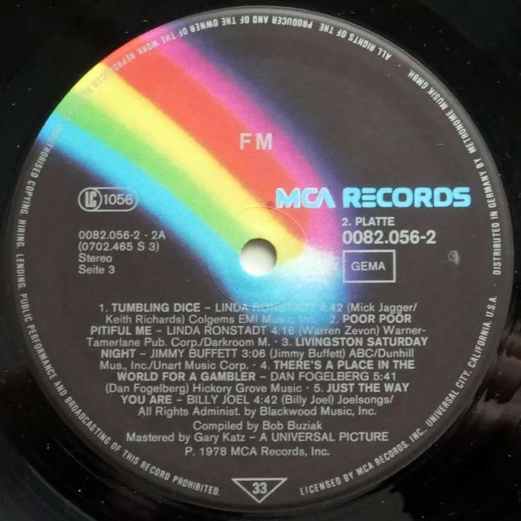 Various - FM (The Original Movie Soundtrack) - 1978 - VG++ (Gebraucht ...