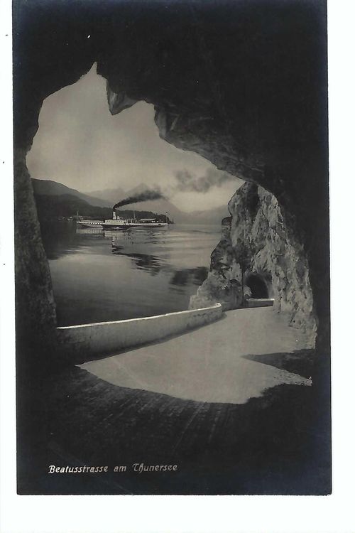 THUNERSEE mit Dampfschiff, Beatusstrasse, Tunnels 1925 (A) | Kaufen auf Ricardo
