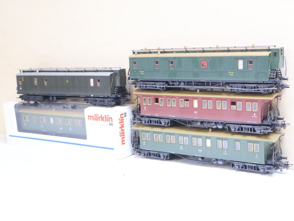Märklin 5 x Personenwagen Set H0 - Württemberg (Gebraucht) in ...