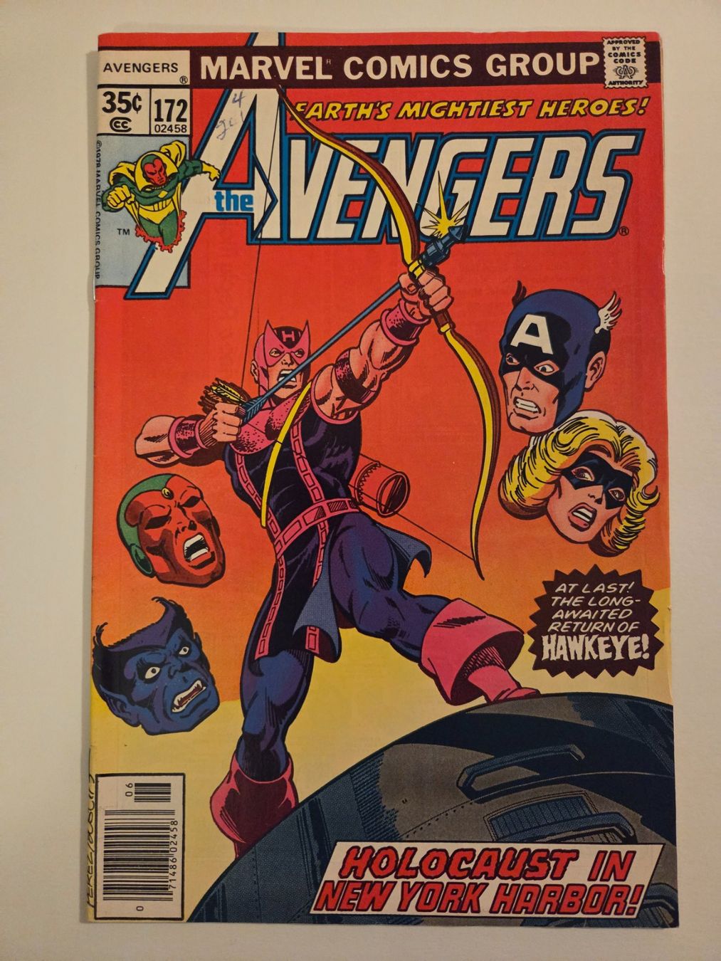 AVENGERS #172 (Marvel, 1978) Hawkeye! New York Holocaust! (Gebraucht ...