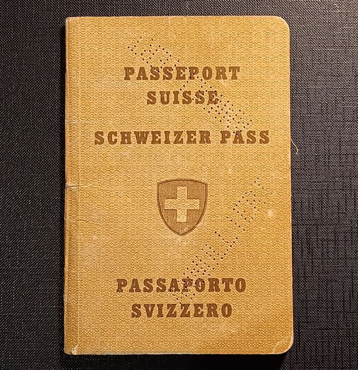 Antiker SCHWEIZER PASS Passeport Suisse 1955 (Gebraucht) in Brittnau ...