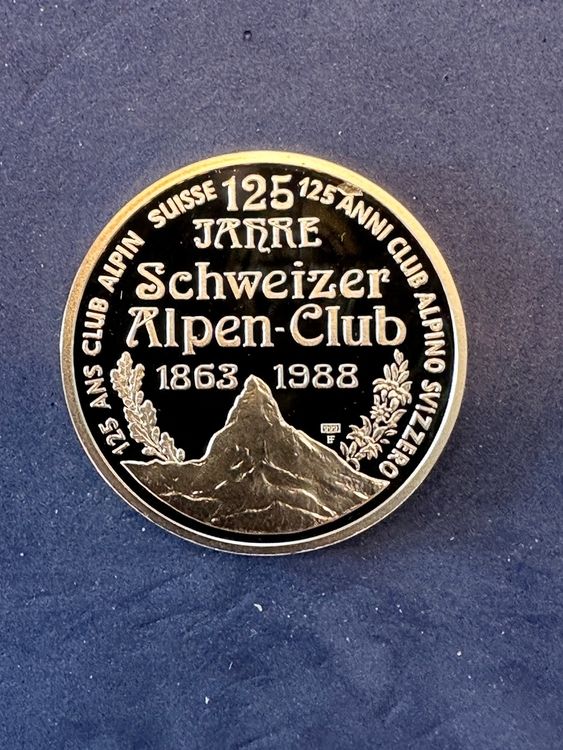 1 Unze Silbermünze 125 J. SAC 1863-1988, Solvay Refuge PP (Neu und ...