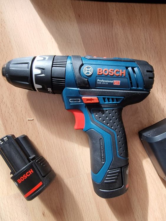 Bosch GSB 12V-15 Professional inkl. 2x2Ah Akku und Ladegerät (Neu und ...