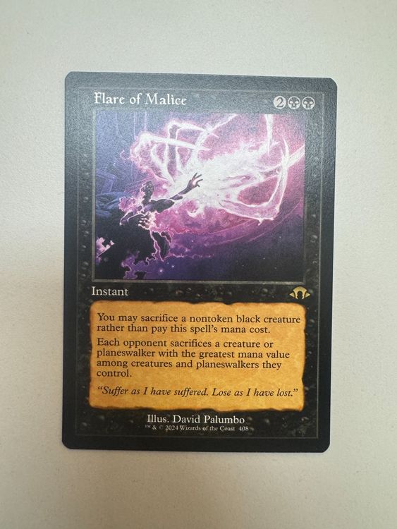 Retro Frame Flare of Malice Modern Horizons 3 (Neu (gemäss Beschreibung)) in Rechthalten für CHF ...