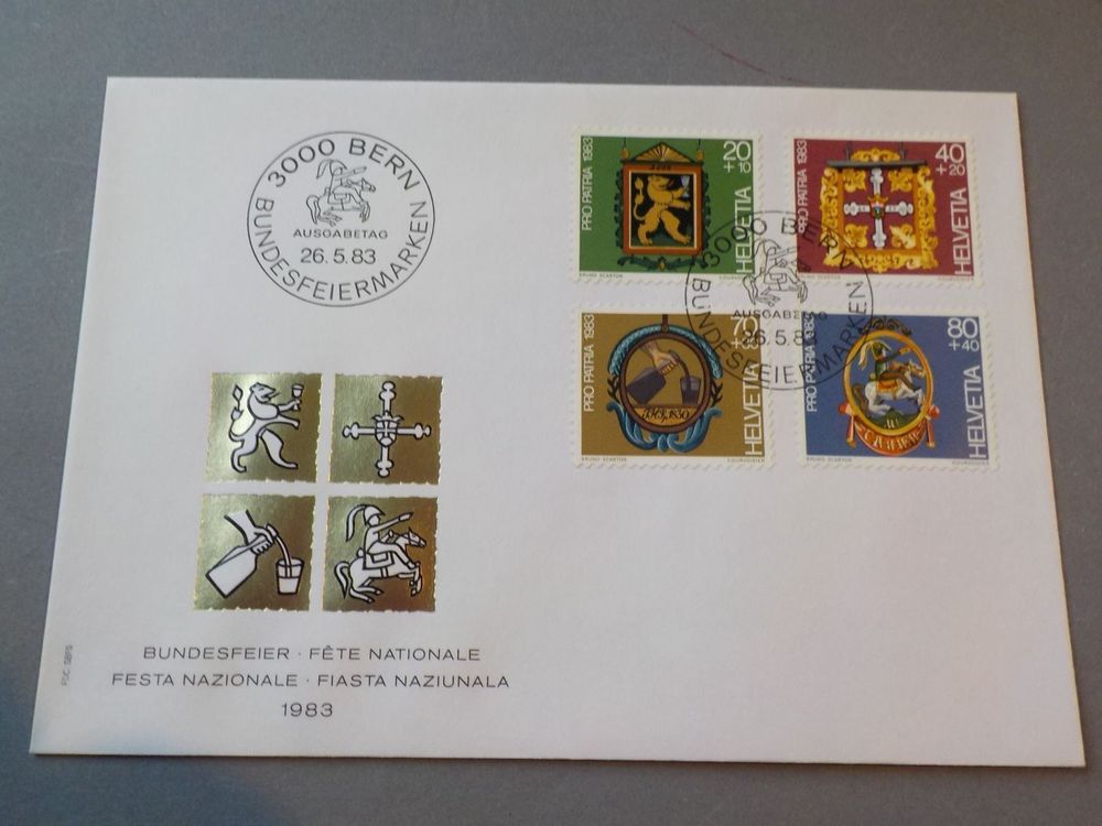 1983, FDC, Pro Patria, Serie (Neu (gemäss Beschreibung)) in Muri b. Bern für CHF 1.5 – mit ...