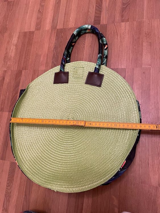 Strandtasche Bast grün, hübsches Design | Kaufen auf Ricardo