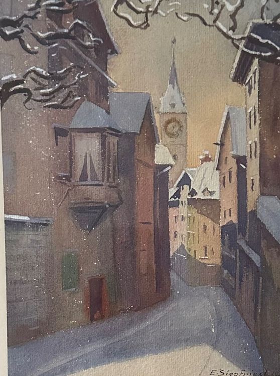 Edwin C.Siegfried (1889-1955) ZÜRCH AQUARELL MIT RAHMEN (Gebraucht) in ...