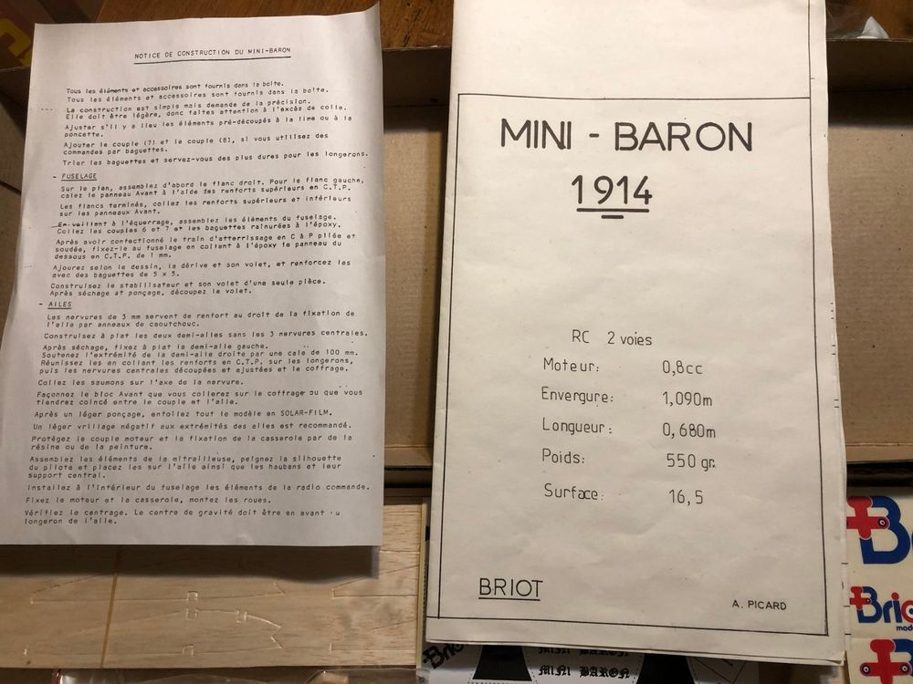 Avion rc Mini Baron de BRIOT (Neu und originalverpackt) in Les Bois für ...