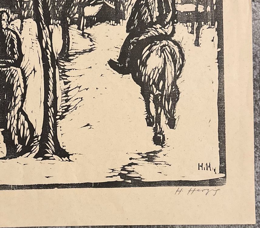 Heinrich Herzig (1887-1964) Holzschnitt Handsig (Gebraucht) in Hochdorf für CHF 15 – mit ...