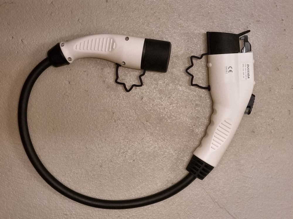 EV Ladekabel Adapter Typ2 zu Typ1 DUOSIDA 32A 7.4kW | Kaufen auf Ricardo