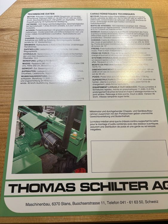 Originaler Thomas Schilter 3500 Prospekt (Gebraucht) in Lienz für CHF ...