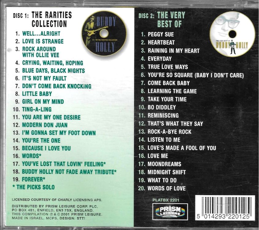 Buddy Holly 2 CD's - 39 Golden Greats (Gebraucht) in Savagnier für CHF ...