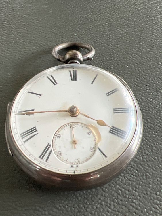 Antike Spindel Taschenuhr echt Silber 49 mm | Kaufen auf Ricardo