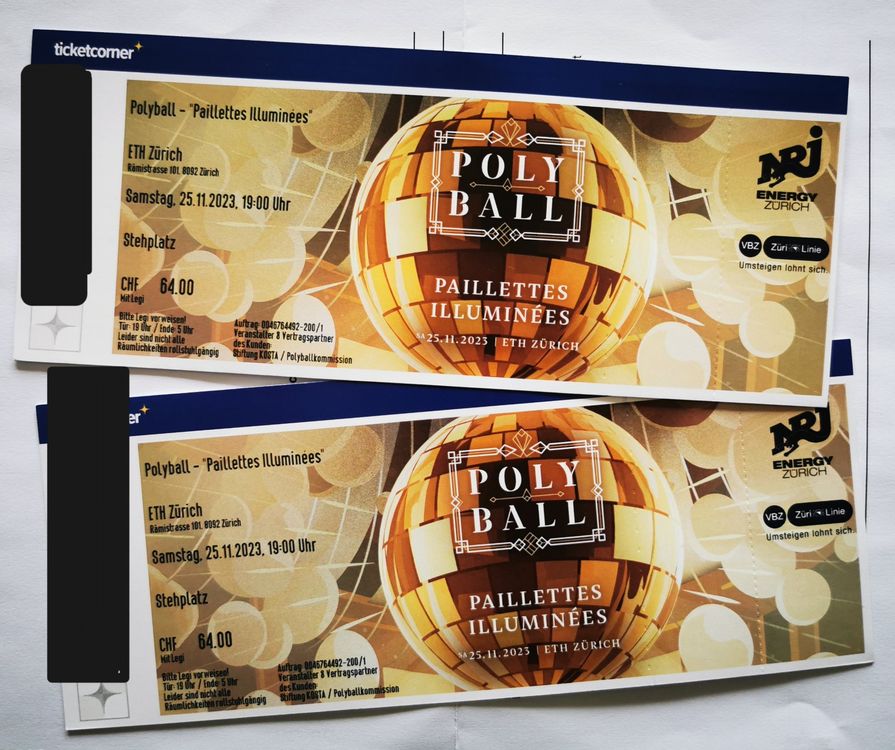 2x Polyball Ticket (mit Legi) am 25.11.2023 (Neu und originalverpackt) in Schlieren für CHF 280 ...