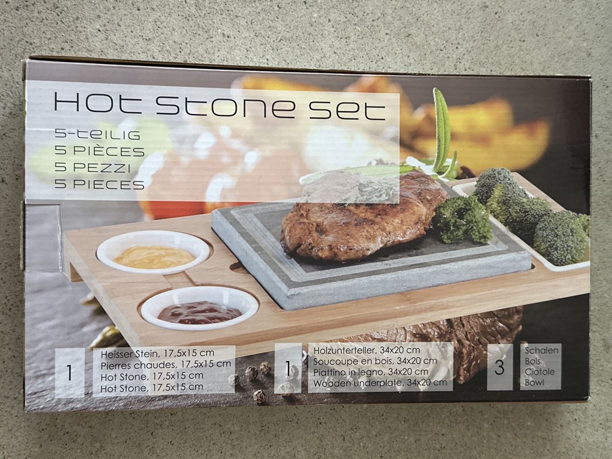 Hot Stone Grill-Set, 5-teilig, neu, für gemütliche Abende (Neu und originalverpackt) in ...