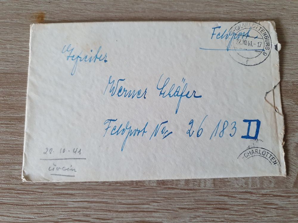 Feldpost Brief mit Inhalt WW2 1941 (Gebraucht) in Basel für CHF 1 – mit Lieferung auf Ricardo kaufen
