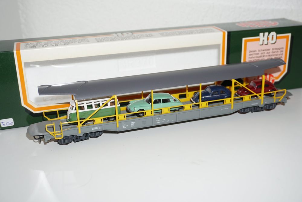 HAG 371 - BLS Autoverladewagen mit 4 Autos H0/DC (Gebraucht) in Matten ...