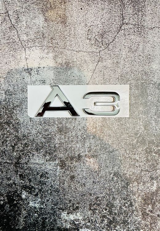 Audi A3 Emblem Schriftzug Logo NEU in Chrom (Neu und originalverpackt ...