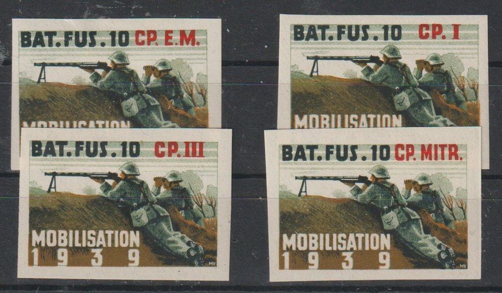 INF BAT FUS 10, Wit 108,109, 111,112/2, Fr 160.-- | Kaufen auf Ricardo